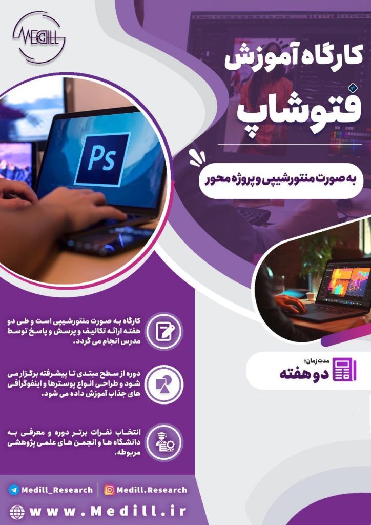دوره آموزش فتوشاپ و طراحی پوستر – مدیل